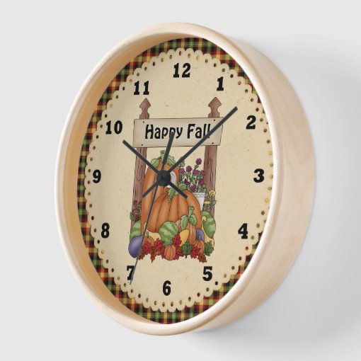 Fall Pumpkin Clock | Zazzle