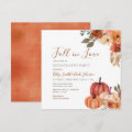 Fall Pumpkin Floral Fall in love Engagement Party Invitation | Zazzle