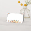 Fall Pumpkin Food Tent Place Card | Zazzle