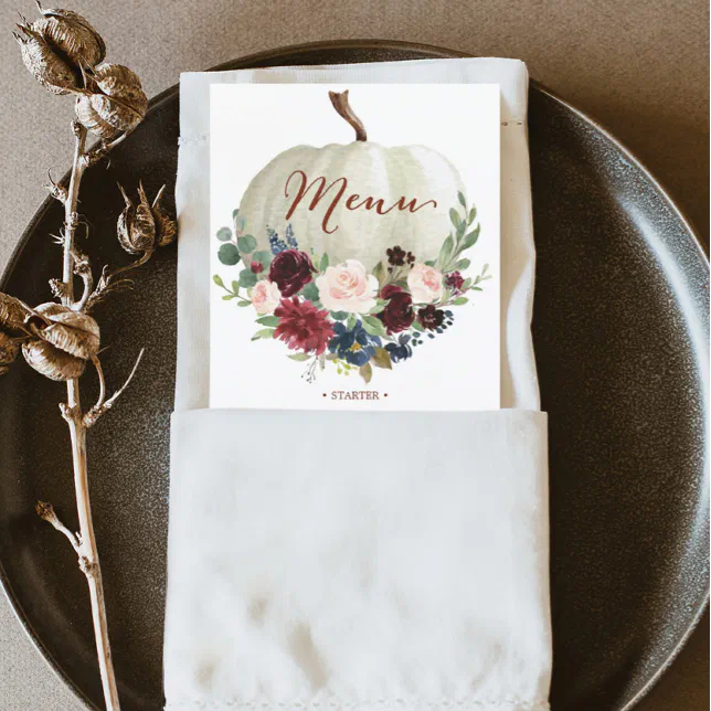 Fall Pumpkin Menus - | Zazzle