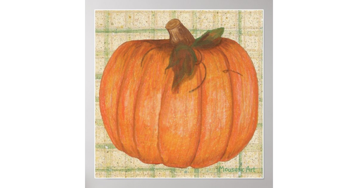 Fall Pumpkin Poster | Zazzle
