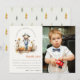 Fall Pumpkin Scarecrow Harvest Kids Photo Birthday Thank You Card | Zazzle