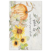 Fall Pumpkin Sunflower Favorite Season Decoupage Tissue Paper | Zazzle
