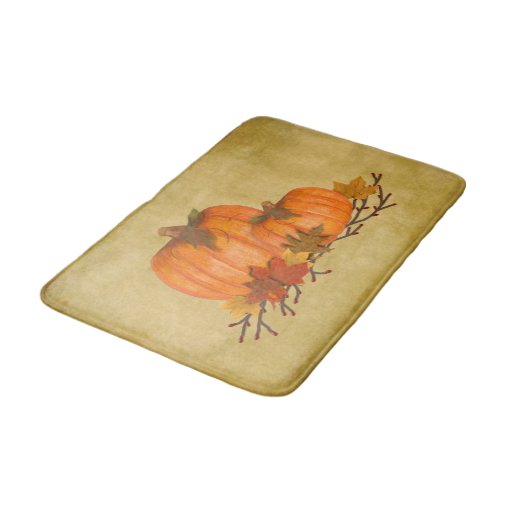 Fall Pumpkins Bath Mat | Zazzle