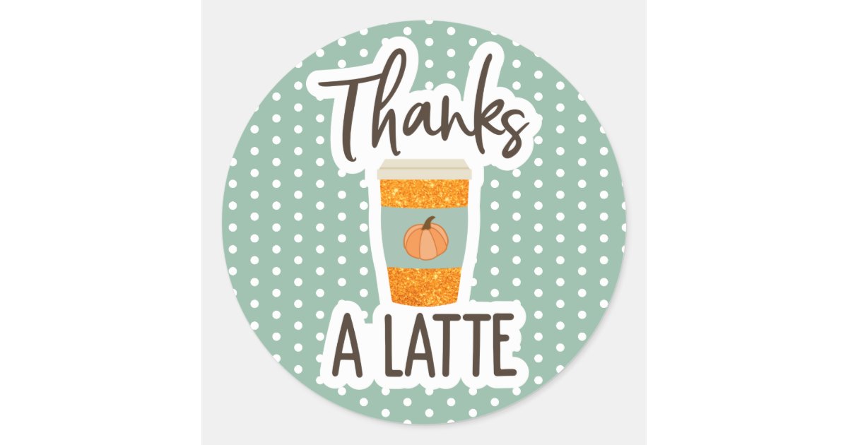 Fall Pumpkins Latte Thank You Stickers | Zazzle