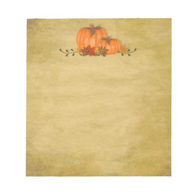 Fall Pumpkins Small Notepad | Zazzle