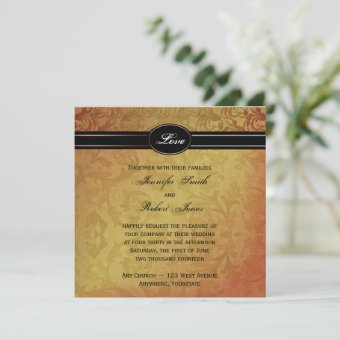 Fall Regency Wedding Invitation | Zazzle