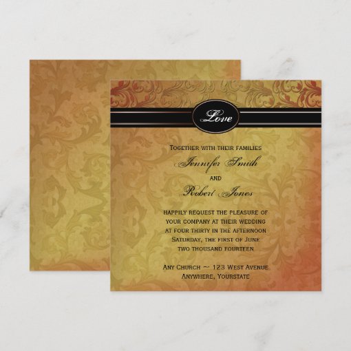 Fall Regency Wedding Invitation | Zazzle