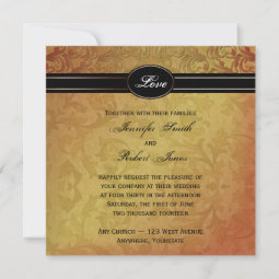 Fall Regency Wedding Invitation | Zazzle