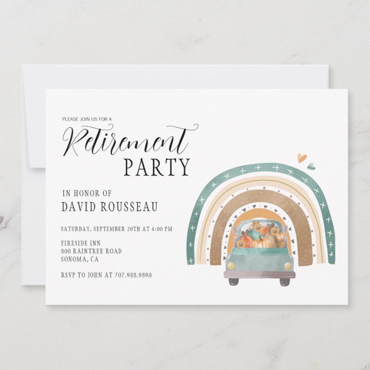 Fall Retirement Party Invitation | Zazzle