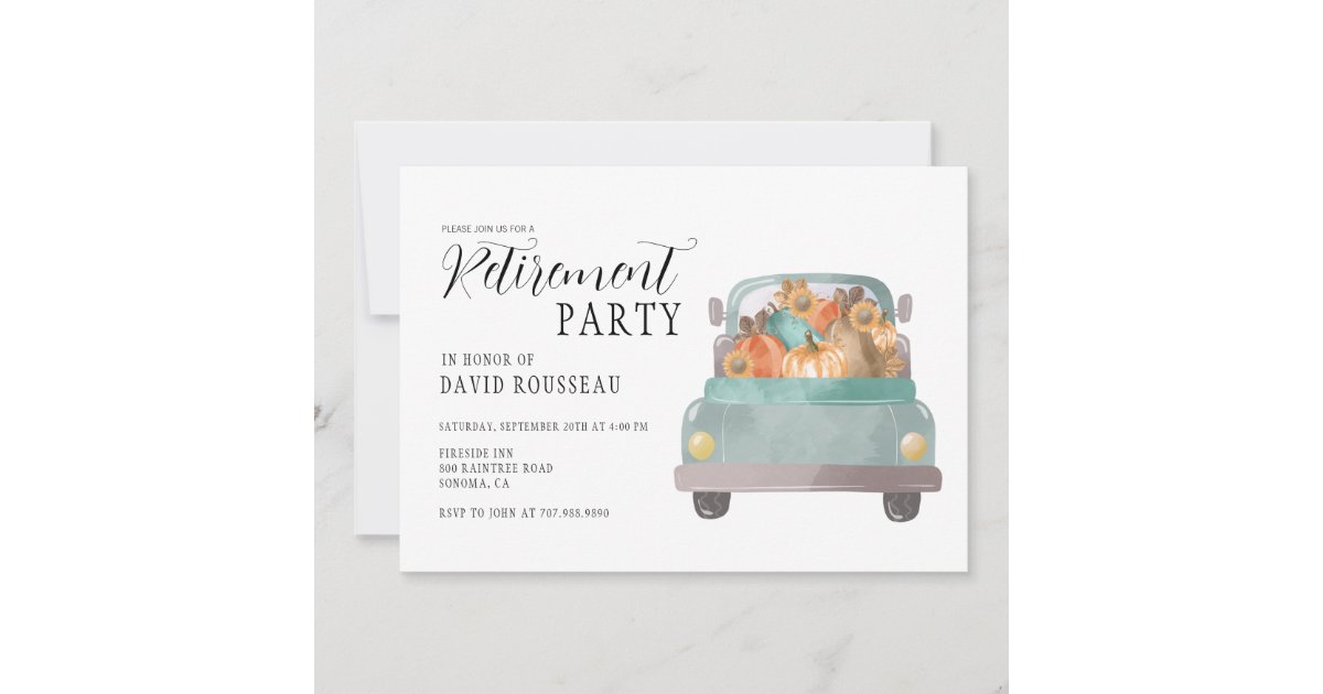 Fall Retirement Party Invitation | Zazzle