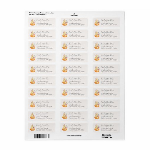 Fall Return address labels, Little Pumpkin Labels | Zazzle