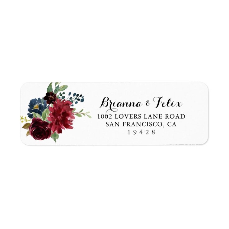 Fall Rustic Calligraphy Return Address Label | Zazzle