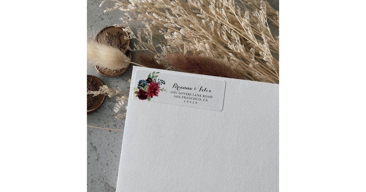 Fall Rustic Calligraphy Return Address Label | Zazzle
