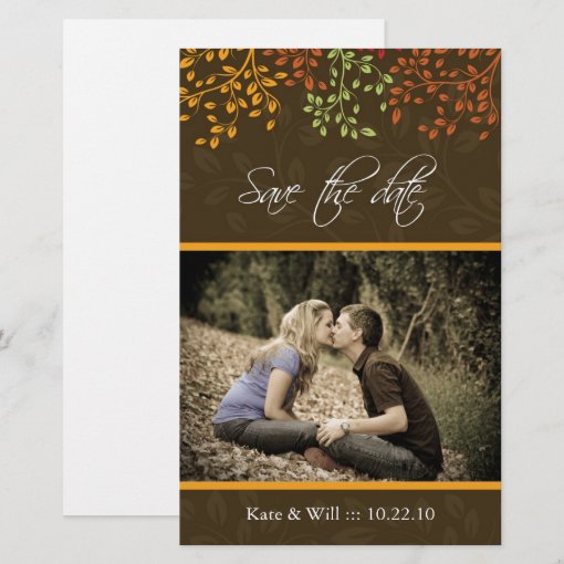 Fall Save the date Wedding Invitation | Zazzle