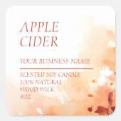 Fall Scented Candle Watercolor Label | Zazzle