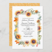 Fall Sunflower Wedding Invitation | Zazzle