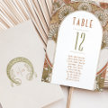 Fall Table Numbers Vintage Art Nouveau Wedding | Zazzle