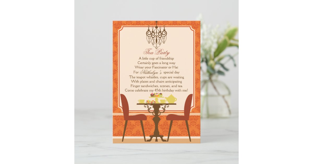 Fall Tea Party Invitation | Zazzle