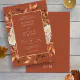 Fall Terracotta Floral Wedding Invitation | Zazzle