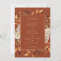 Fall Terracotta Floral Wedding Invitation | Zazzle