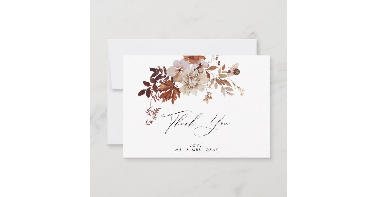 Fall Thank You Card | Zazzle