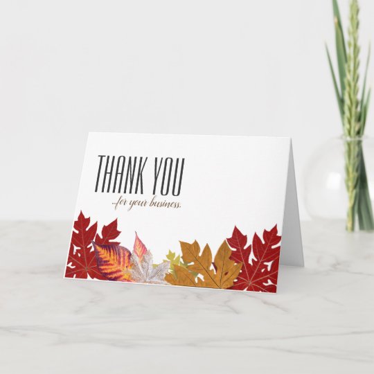 Fall Thank You Cards - Business Clients | Zazzle.com