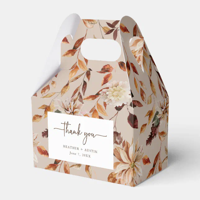 Fall Thank You Favor Boxes | Zazzle