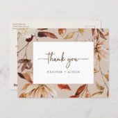 Fall Thank You Postcard | Zazzle