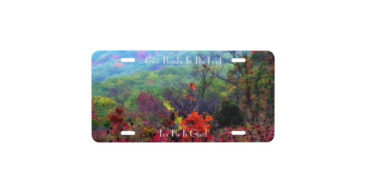 Fall Thanksgiving License Plate Cover | Zazzle