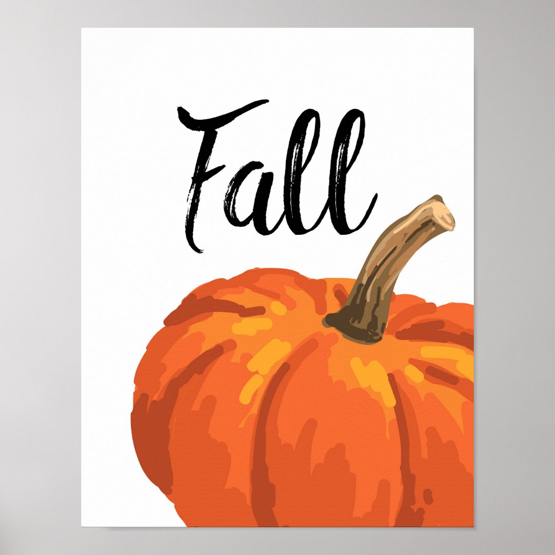 Fall - Thanksgiving - Pumpkin Poster | Zazzle