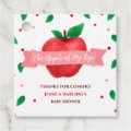 Fall theme apple of my eye baby shower favor tags | Zazzle