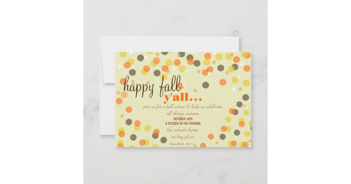 Fall Themed Party Invitation | Zazzle