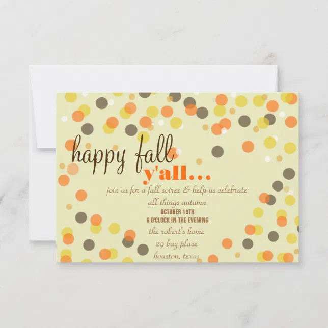 Fall Themed Party Invitation | Zazzle