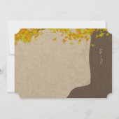 Fall Tree Initials In Trunk Yellow Orange Leaves Invitation | Zazzle