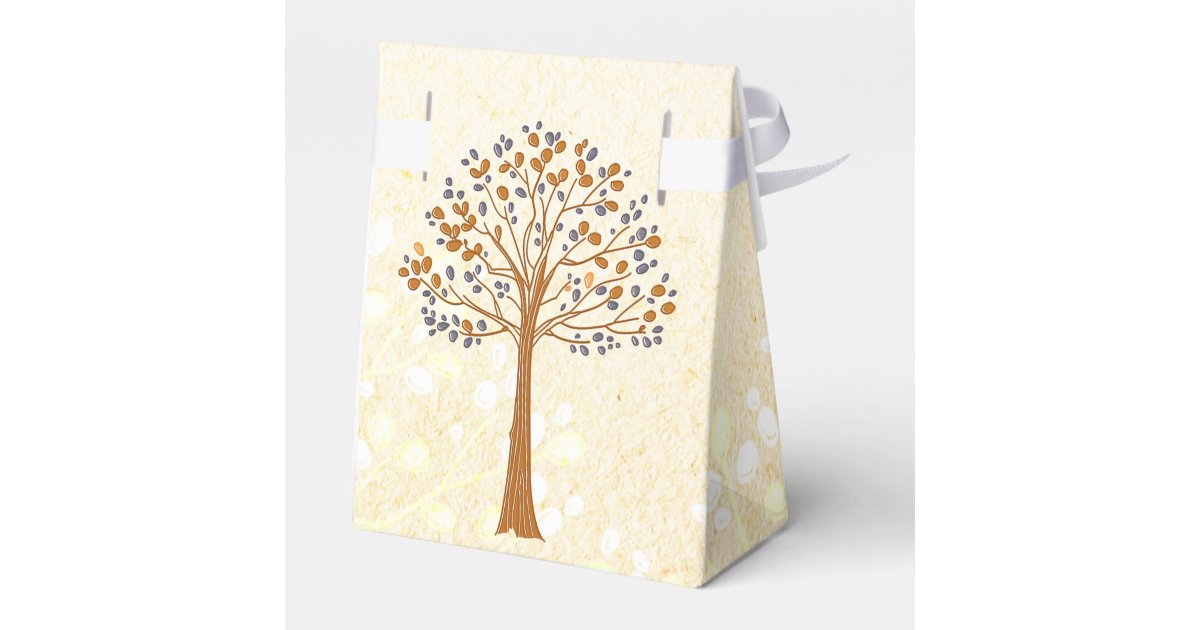 fall tree, Rustic Wedding favor box | Zazzle