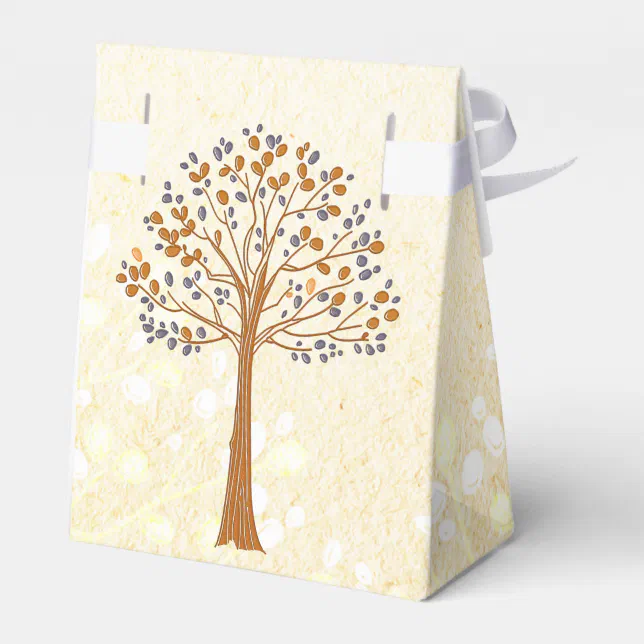 fall tree, Rustic Wedding favor box | Zazzle