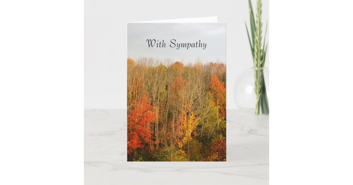 Fall Trees Sympathy Card | Zazzle.com