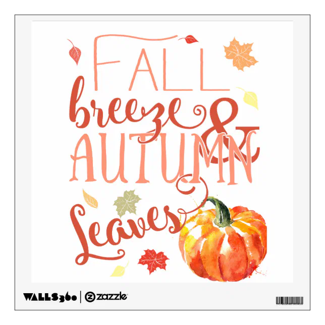 Fall wall decal sticker pumpkin autumn art | Zazzle
