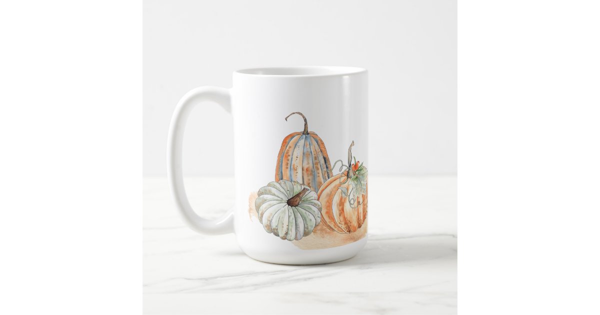 Fall Watercolor Pumpkins Coffee Mug | Zazzle.com