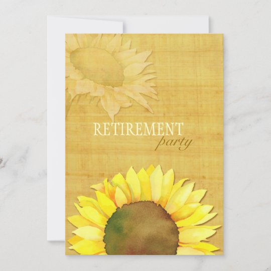 Fall Watercolor Sunflower Retirement Party Invitation | Zazzle.com