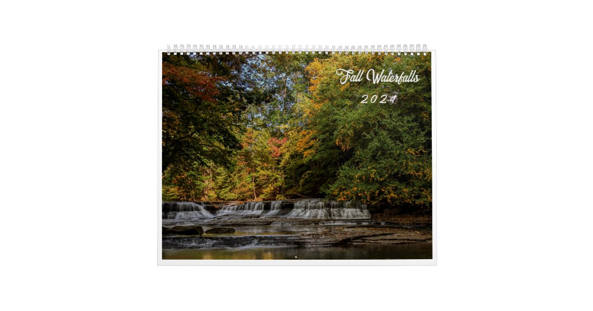 Fall Waterfalls 2024 Calendar | Zazzle