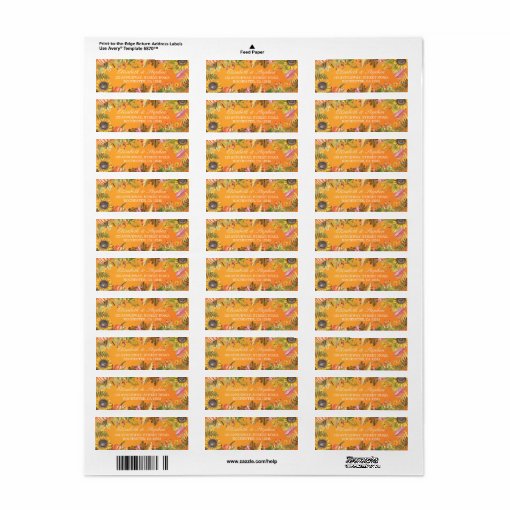 Fall Wedding Address Autumn Maple Leaves Pumpkin Label | Zazzle