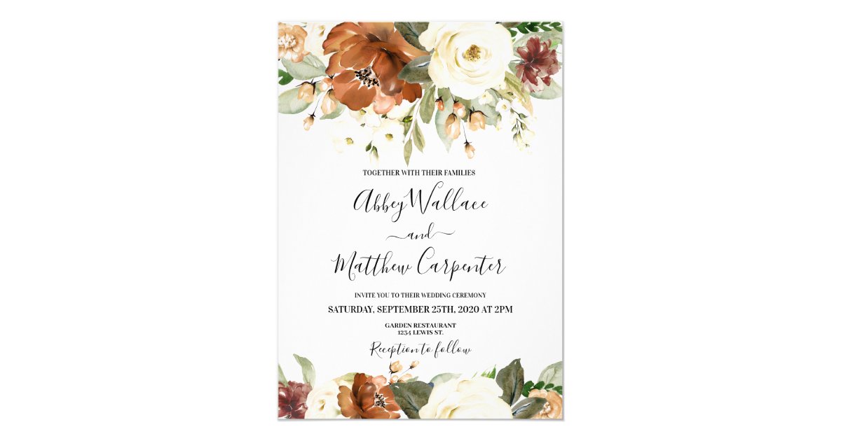 fall wedding invitation | Zazzle.com