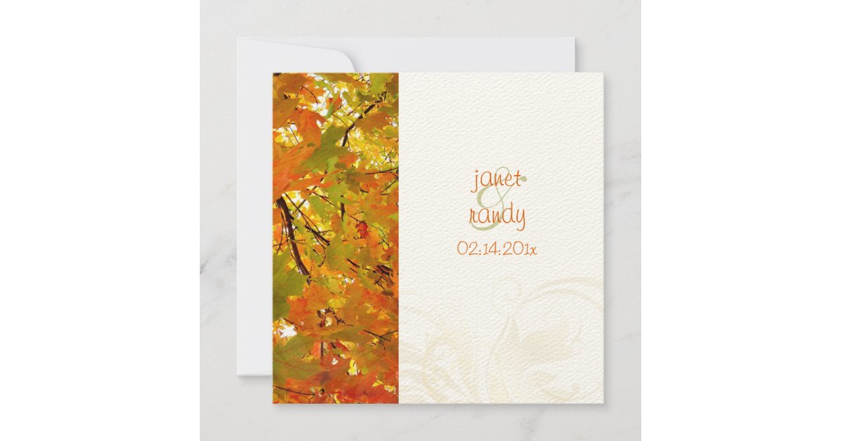 Fall wedding invitations | Zazzle