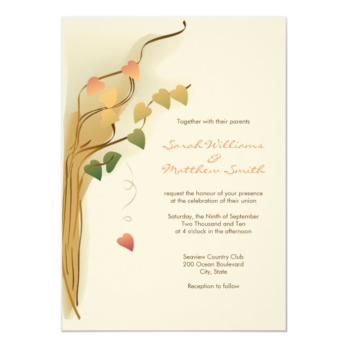 Fall Wedding Invitations | Zazzle.com