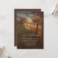 Fall Wedding Invitations Rustic Autumn Farm Lights | Zazzle