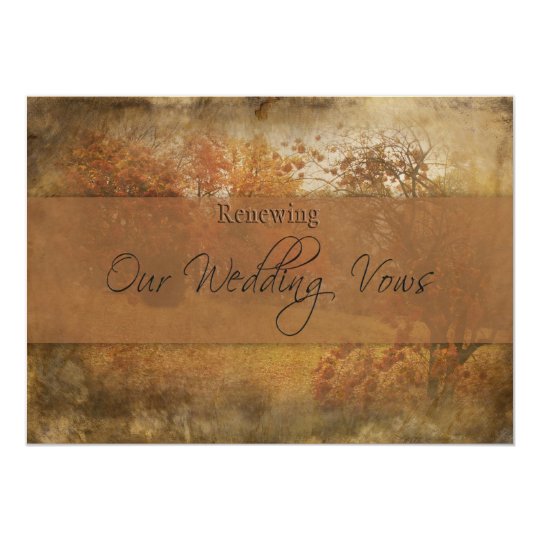 FALL WEDDING RENEWING VOWS INVITATION | Zazzle.com