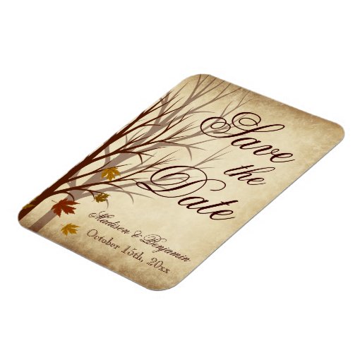 Fall Wedding Save the Date Flexible Magnet | Zazzle