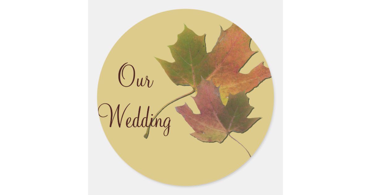 Fall Wedding Stickers | Zazzle